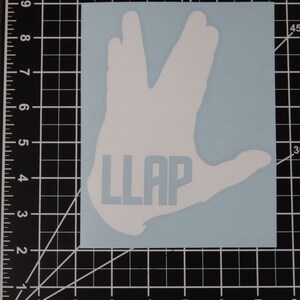 Star Trek LLAP Live Long and Prosper Vinyl Decal, Car Accessory, Laptop ...