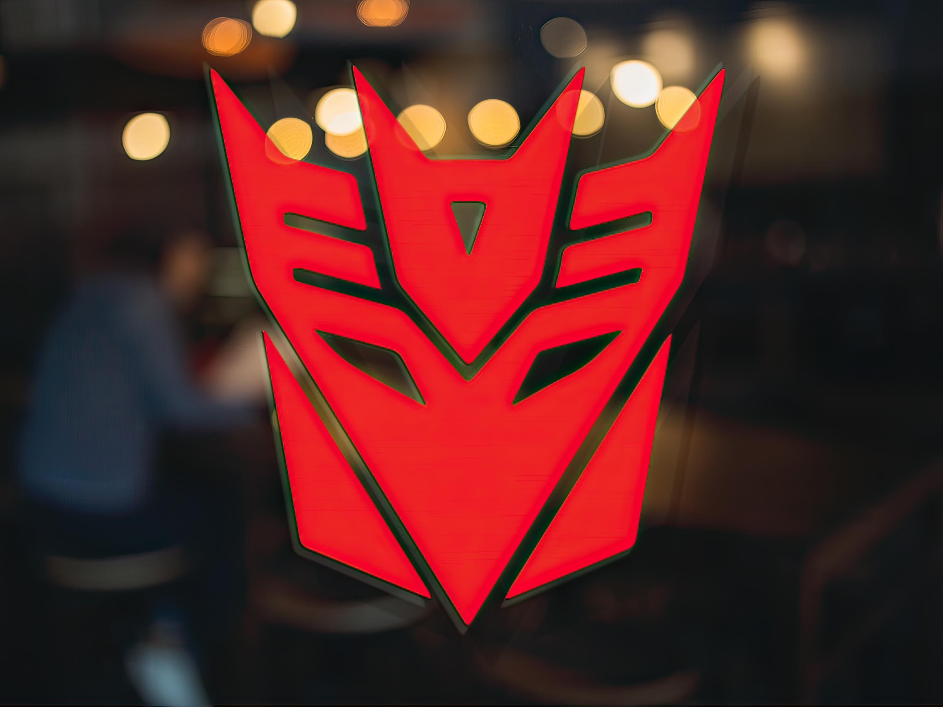Red Decepticon Logo Red Decepticon Etsy UK