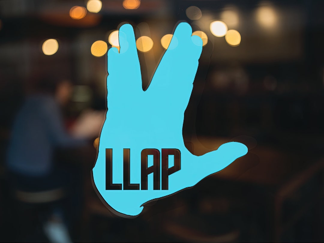 Star Trek LLAP Live Long and Prosper Vinyl Decal, Car Accessory, Laptop ...