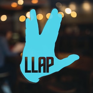 Star Trek LLAP Live Long and Prosper Vinyl Decal, Car Accessory, Laptop ...