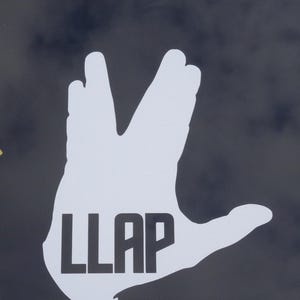 Star Trek Llap Live Long and Prosper Vinyl Decal, Car Accessory, Laptop ...