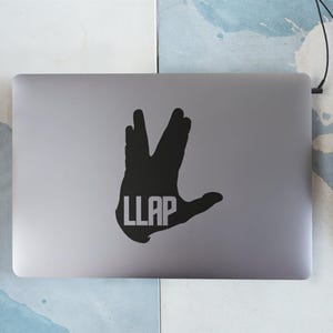 Star Trek Llap Live Long and Prosper Vinyl Decal, Car Accessory, Laptop ...