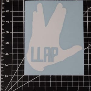 Star Trek Llap Live Long and Prosper Vinyl Decal, Car Accessory, Laptop ...