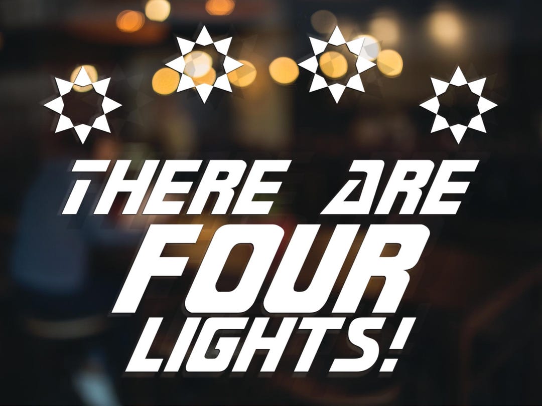 Star Trek TNG 'there Are FOUR Lights' Decal Resistance Edition Vinyl ...