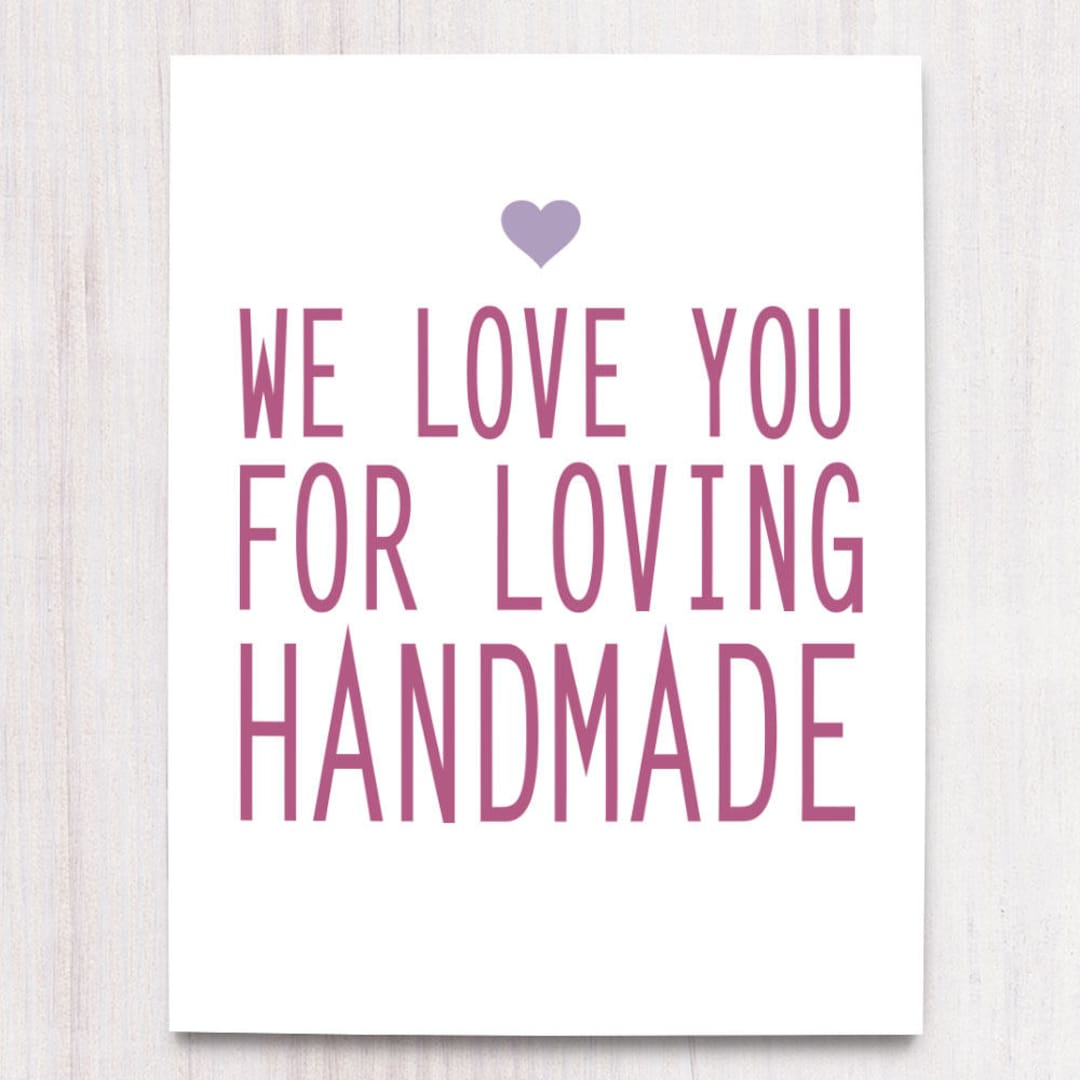Loving Handmade, Support Small Business, Printable Art, Wall Decor ...