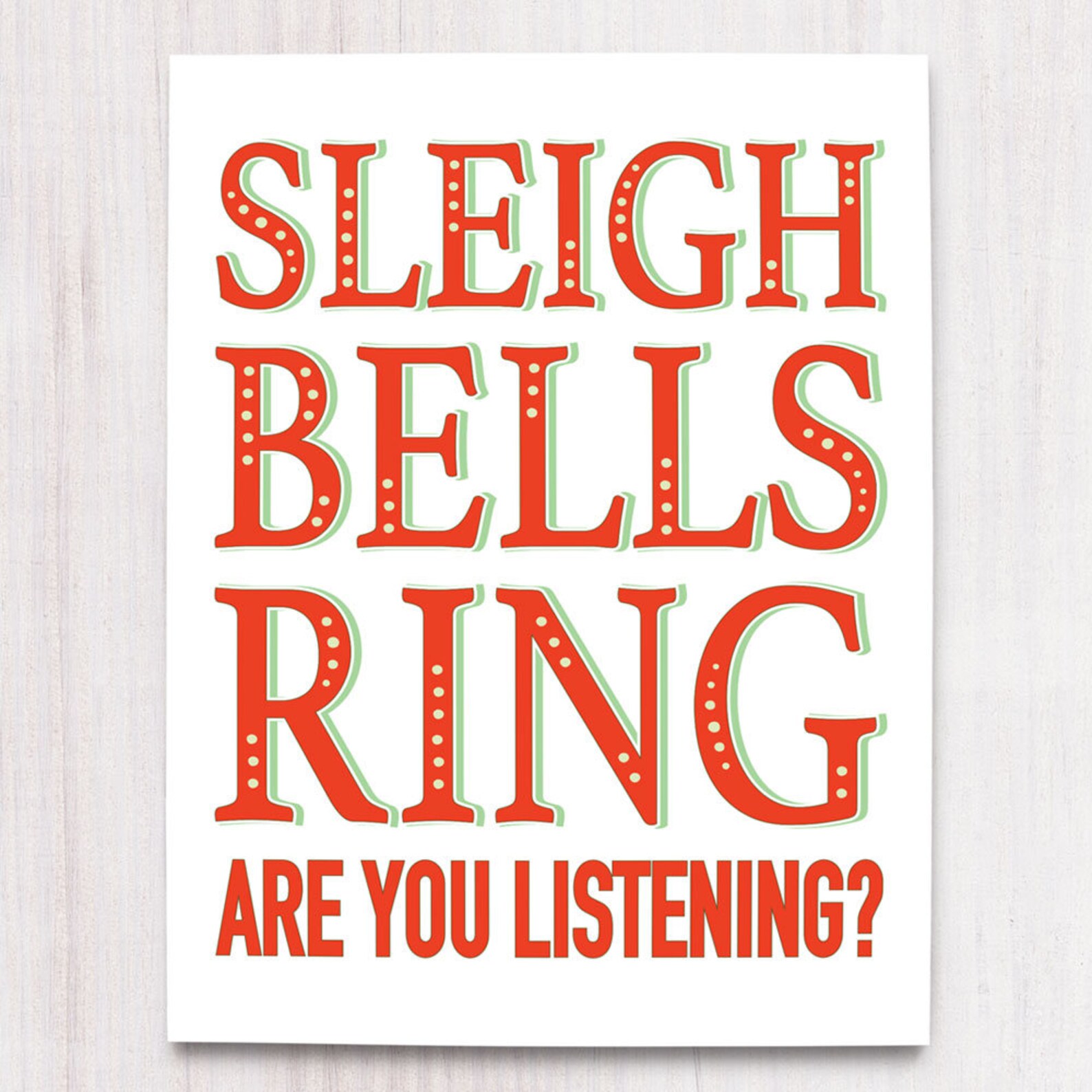 Sleigh Bells Ring, Printable Art, Wall Decor, Instant Download, Sleigh ...