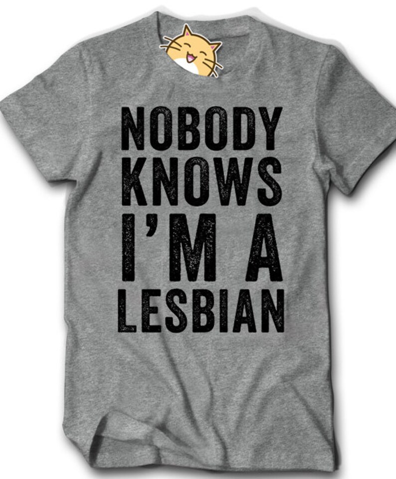 Nobody Knows Im A Lesbian Shirt Gay Pride Tank Top Lgbt Etsy