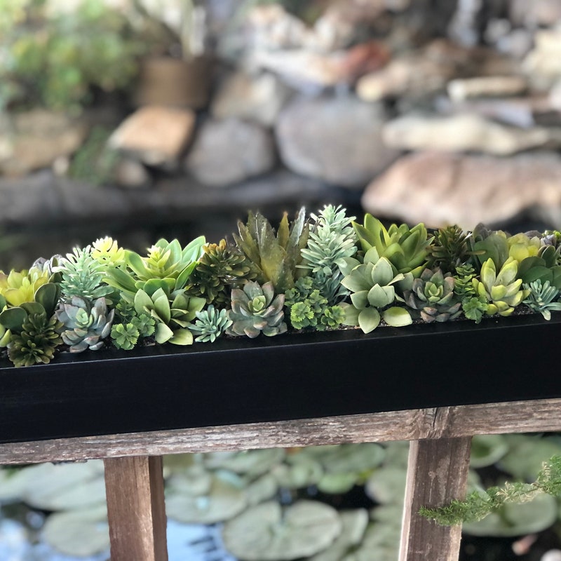 Faux Wood Indoor Planter - Etsy