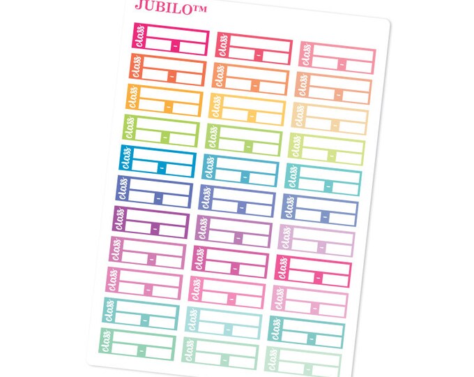 Class Schedule Planner Stickers: Side Box Stickers - Etsy