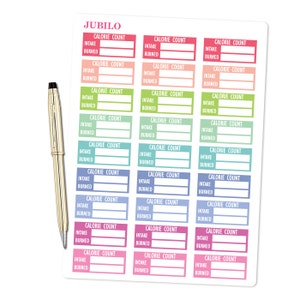 Planner Stickers - Calorie Tracker - Fits Erin Condren Vertical and the ...
