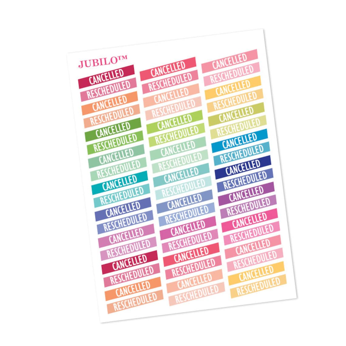 CANCELLED Stickers. RESCHEDULED Stickers. Planner Stickers. | Etsy