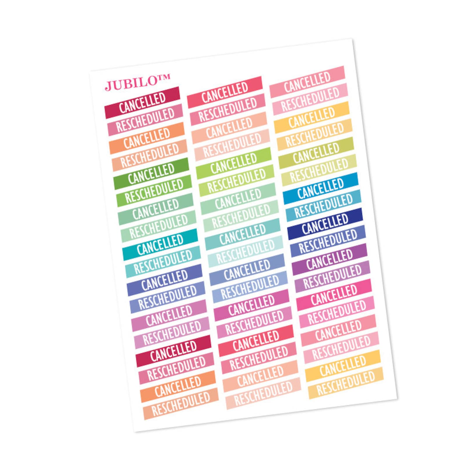 CANCELLED Stickers. RESCHEDULED Stickers. Planner Stickers. | Etsy
