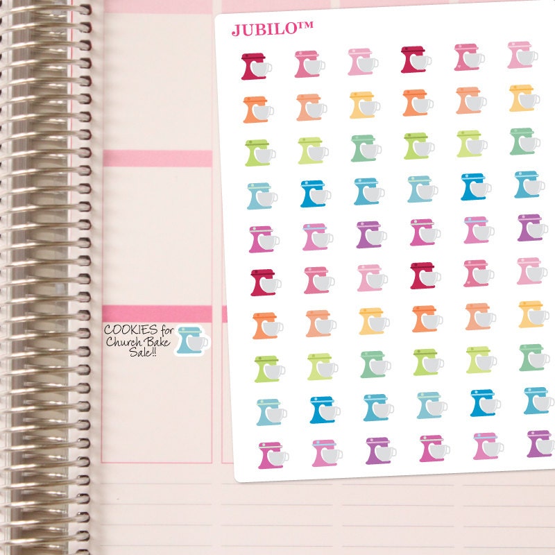 KITCHEN MIXER Stickers. BAKE Stickers. Planner Stickers. - Etsy