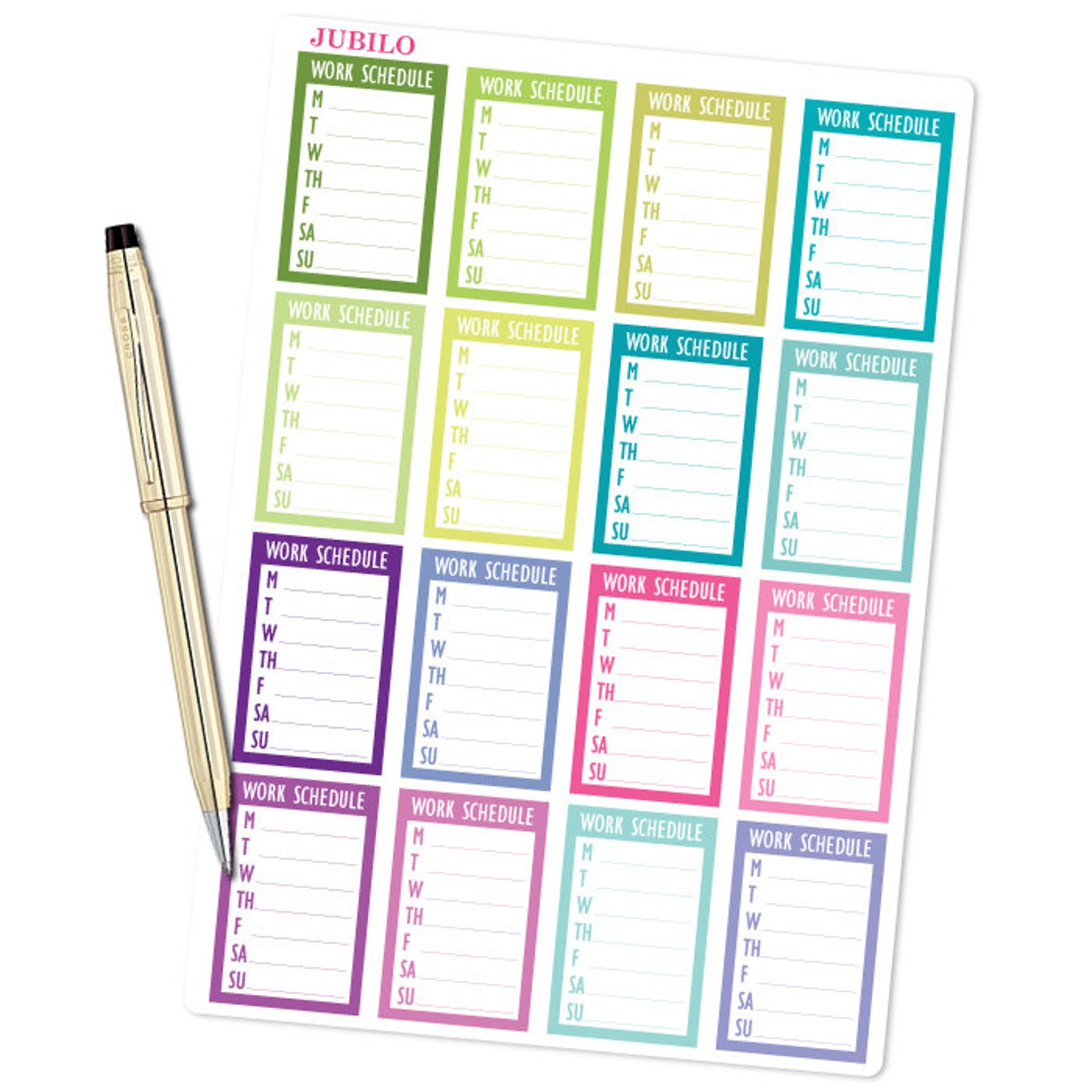 Planner Stickers Weekly Work Schedule Sidebar Sticker Fits - Etsy