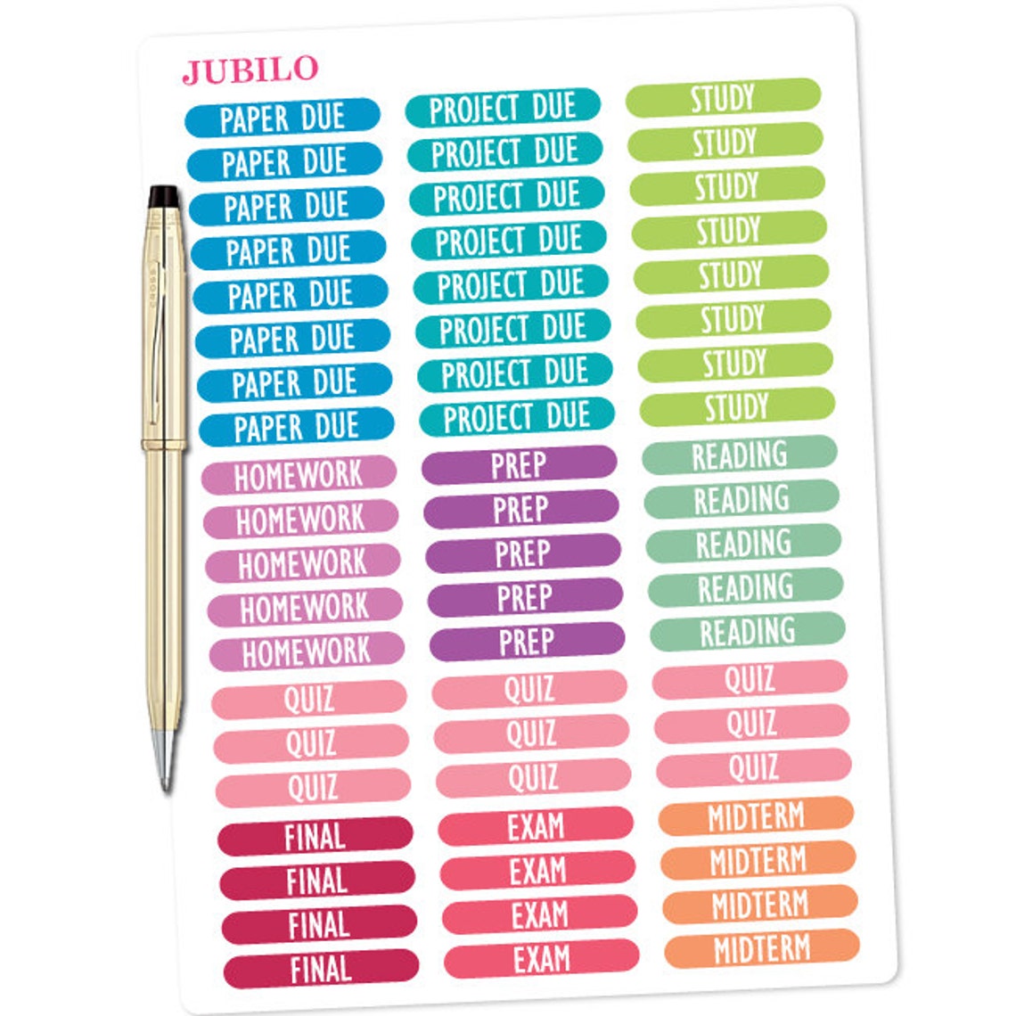 COLLEGE Stickers. School Stickers. Planner Stickers. Journal - Etsy