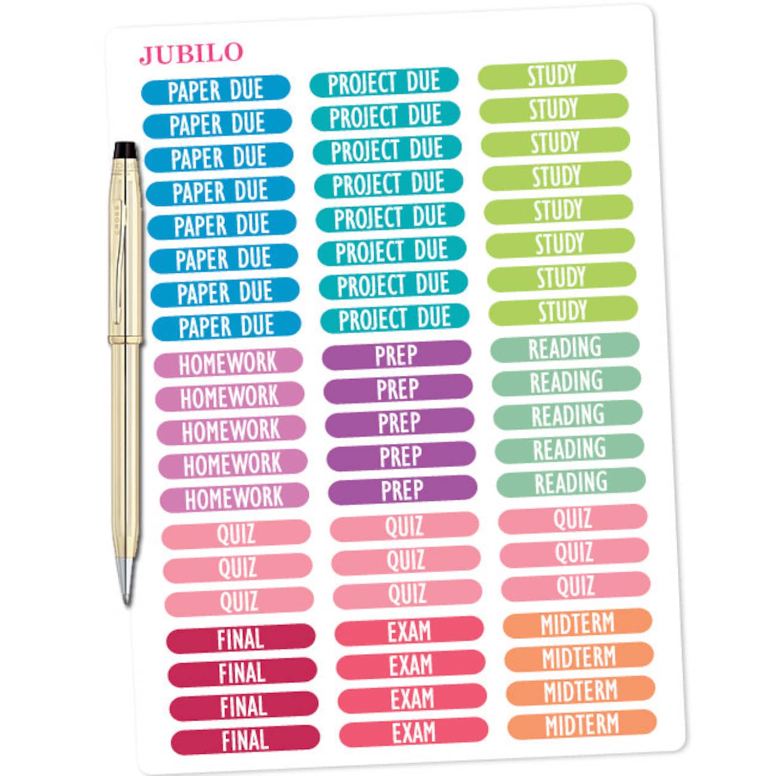 COLLEGE Stickers. School Stickers. Planner Stickers. Journal - Etsy