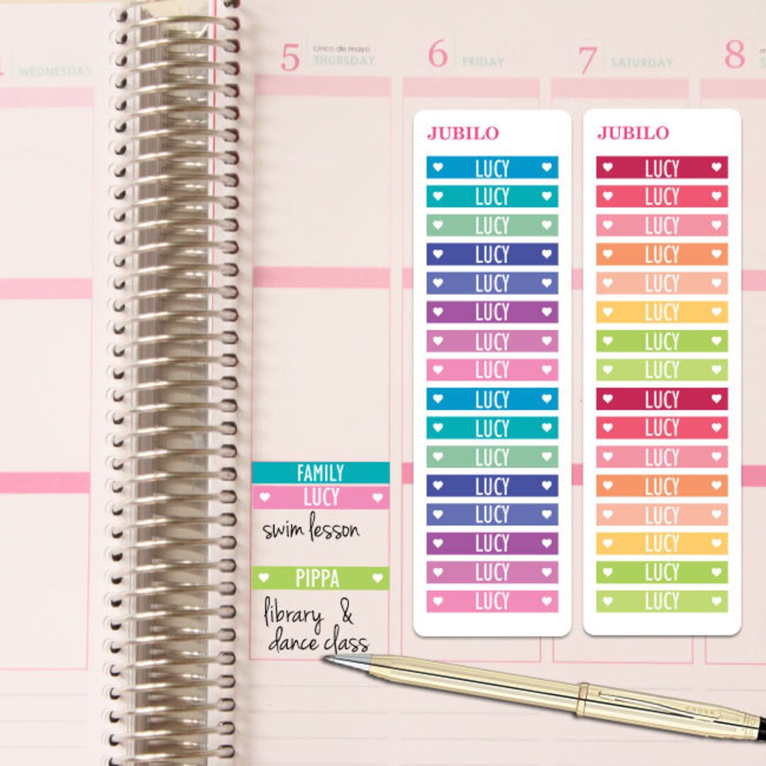 Planner Stickers Custom Name Stickers - Etsy