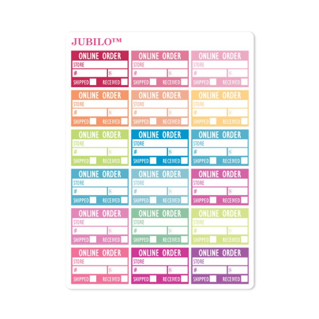 Planner Stickers - Online Order Tracker - Fits Erin Condren and Happy ...