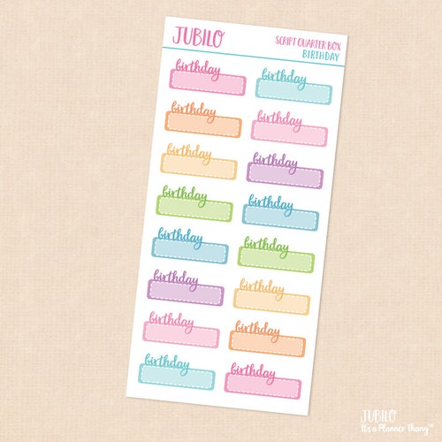 Birthday Cake Planner Stickers Birthday Planner Stickers - Etsy