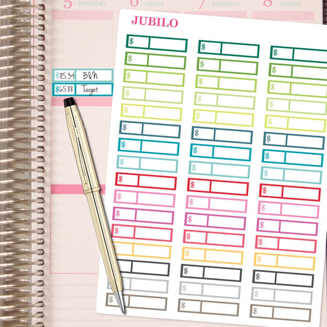 SPENDING TRACKER Planner Stickers. - Etsy