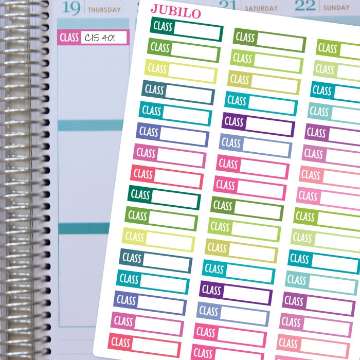 CLASS Stickers. Planner Stickers. School Stickers. Teacher - Etsy