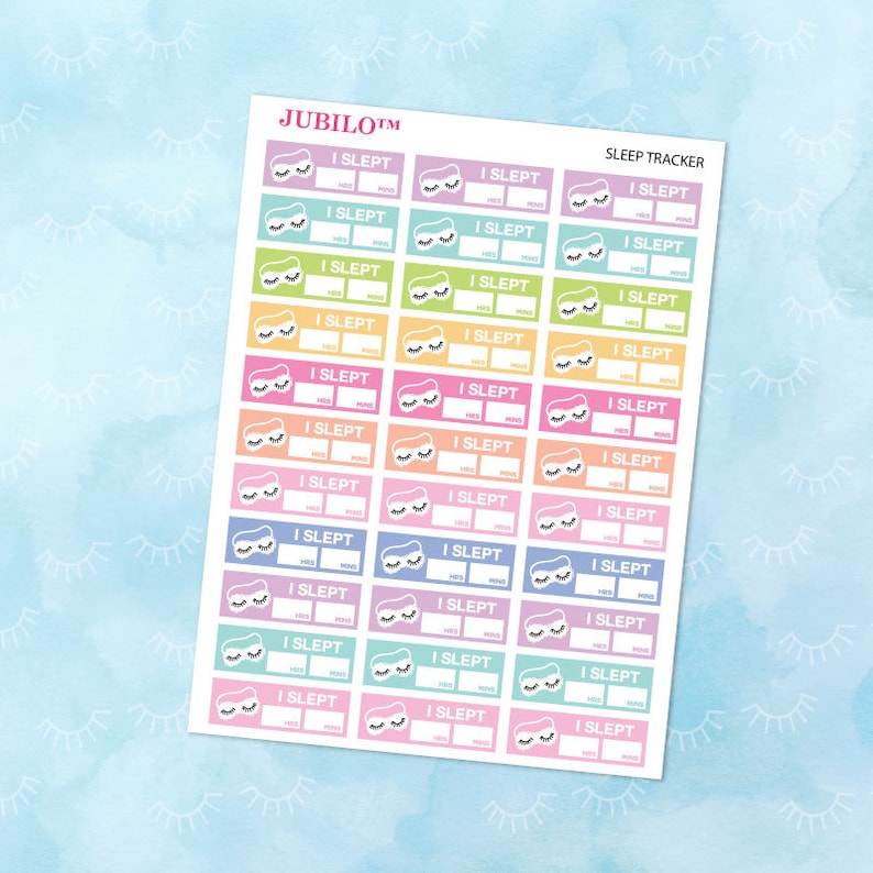 SLEEP TRACKER Planner Stickers - Etsy