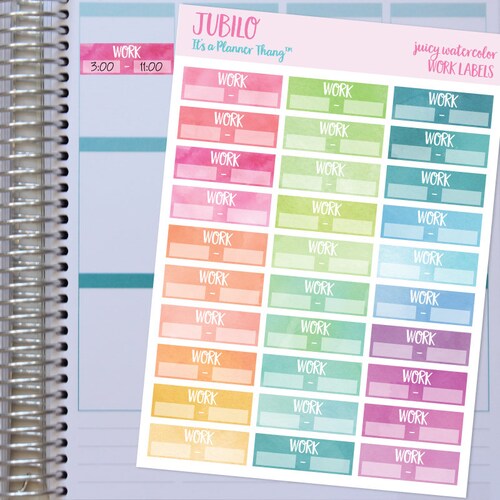 Planner Stickers Work Stickers Fits Erin Condren and Happy - Etsy