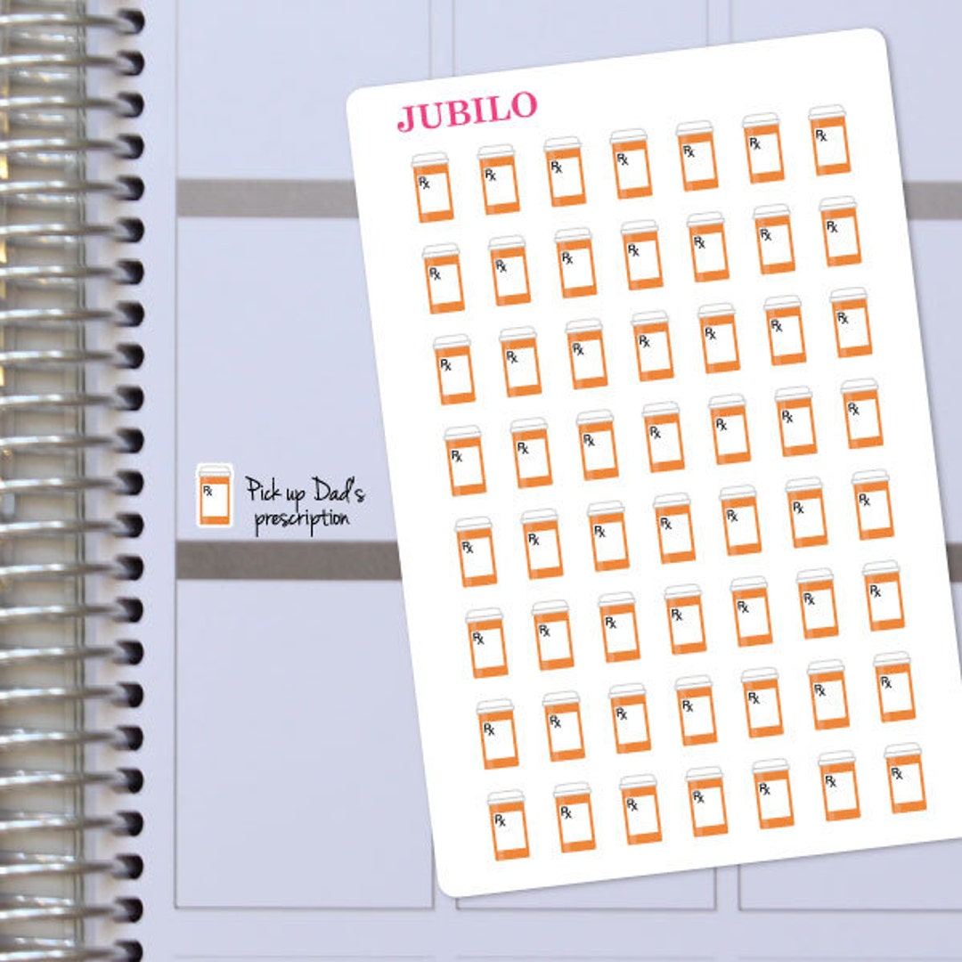 Prescription Planner Stickers: Refill Reminder Stickers - Etsy