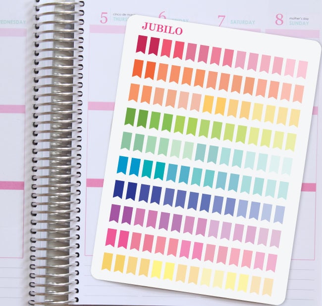 Planner Stickers Small Page Flags - Etsy