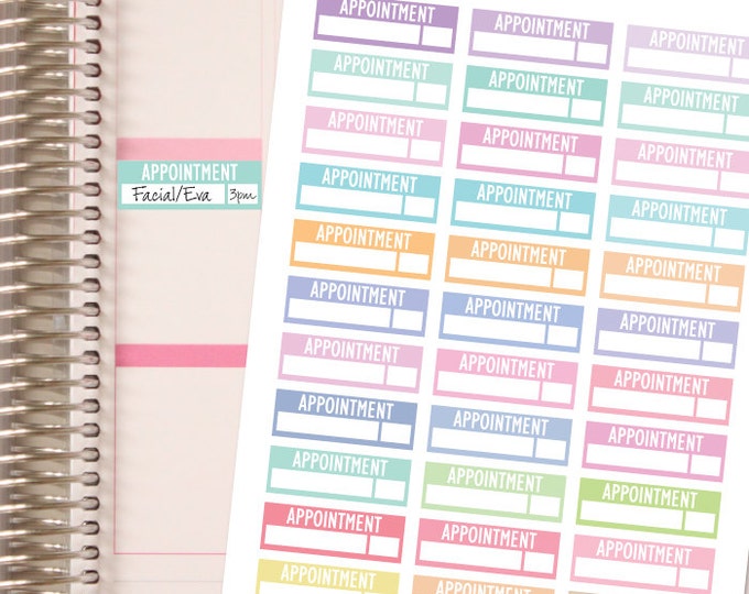 APPOINTMENT STICKERS - Pastels. Planner Stickers. - Etsy