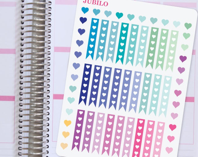 Planner Stickers Heart Checklist 2 - Etsy