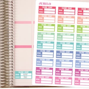 Planner Stickers - Calorie Tracker - Fits Erin Condren Vertical and the ...