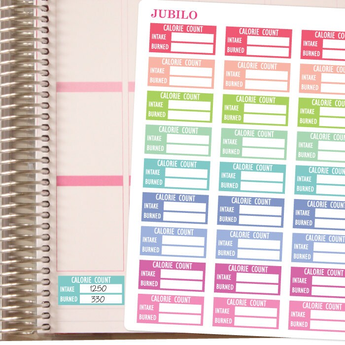 Planner Stickers Calorie Tracker Fits Erin Condren - Etsy