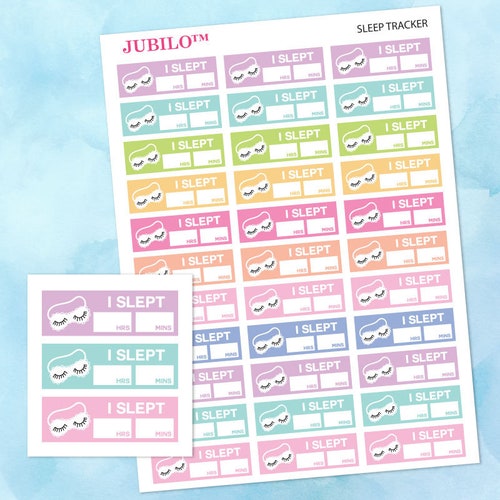 SLEEP TRACKER Planner Stickers - Etsy