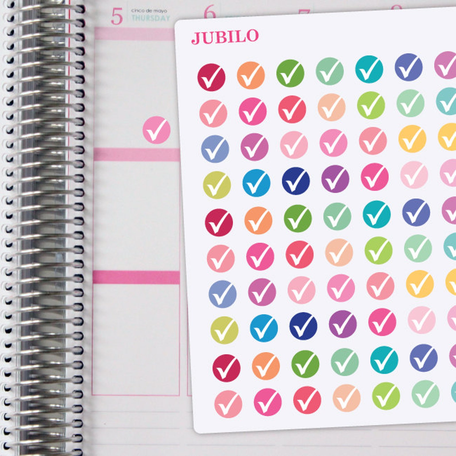 Planner Stickers Check Mark Circles - Etsy