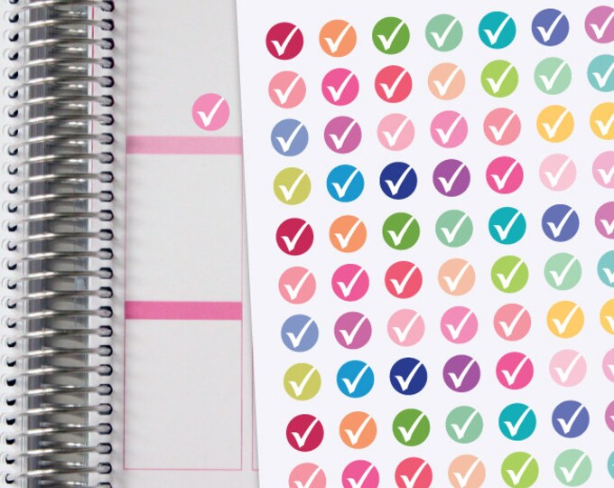 Planner Stickers Check Mark Circles - Etsy