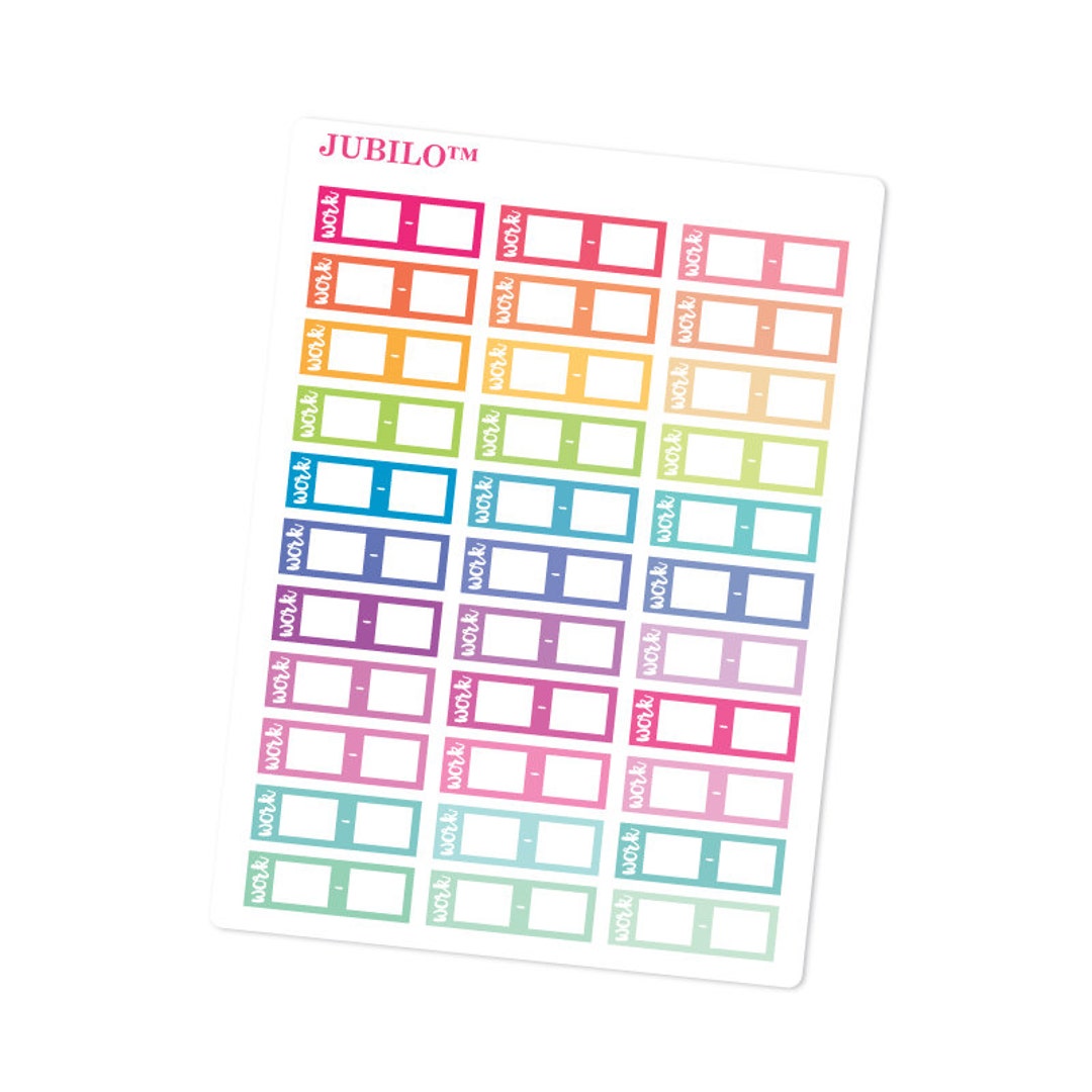 Planner Stickers - Work Side Box - Etsy