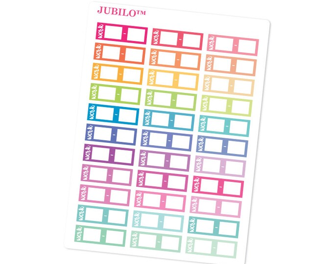 Planner Stickers Work Side Box - Etsy