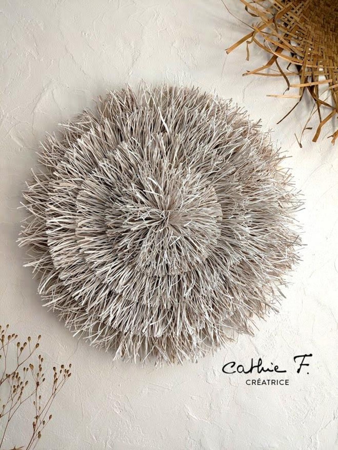 Juju Hat Raffia in Bleached Tiers 60 Cm - Etsy