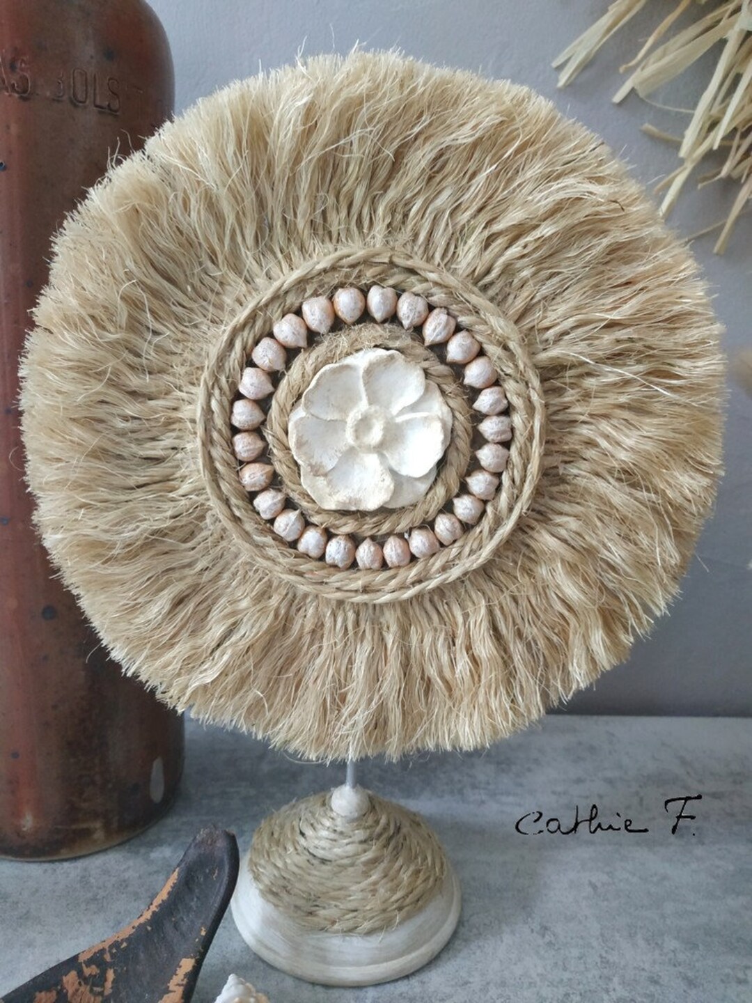 Juju Hat in Rope on Stand FLORINA - Etsy