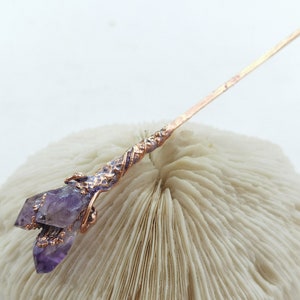 Amethyst Crystal Hair Pin, Amethyst Hair Stick, Decorative Hair Stick ...