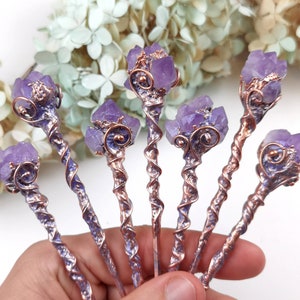Amethyst Crystal Hair Pin, Amethyst Hair Stick, Decorative Hair Stick ...