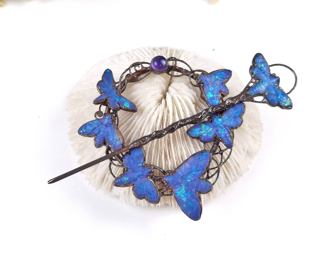 Moth Hair Brooch, Insect Hair Barrette, Decorative Hair Accessory With ...