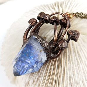 Mushroom Necklace, Handmade Jewelry, Fairycore Necklace, Crystal ...