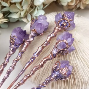 Amethyst Crystal Hair Pin, Amethyst Hair Stick, Decorative Hair Stick ...