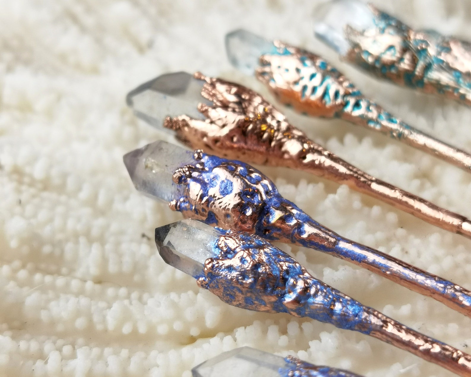 Crystal Hair Pin With Quartz Decorative Hair Stick Gemstone | Etsy