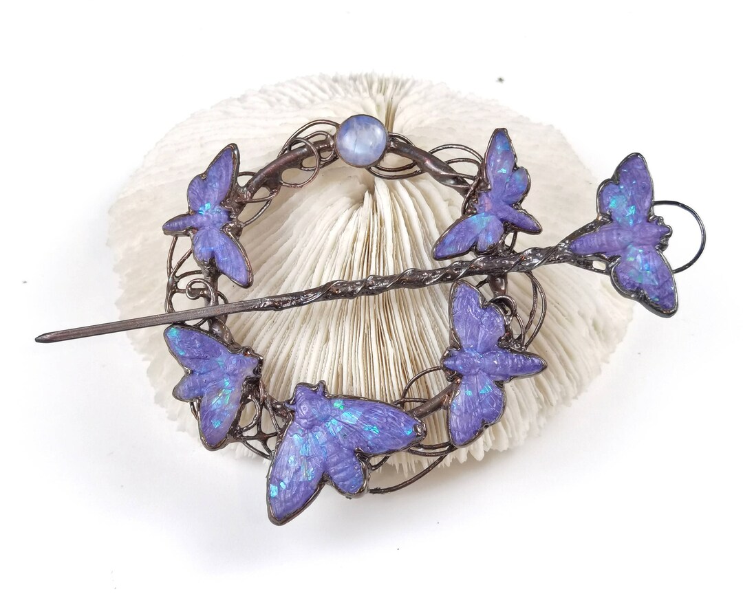 Moth Hair Brooch, Insect Hair Barrette, Decorative Hair Accessory With ...