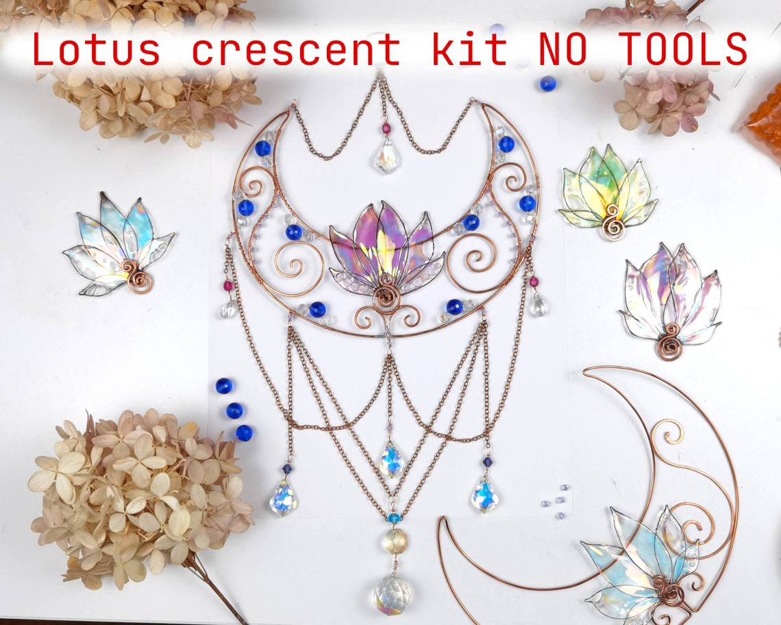Crescent Suncatcher Kit NO TOOLS Easy Craft Kit Wire Work - Etsy