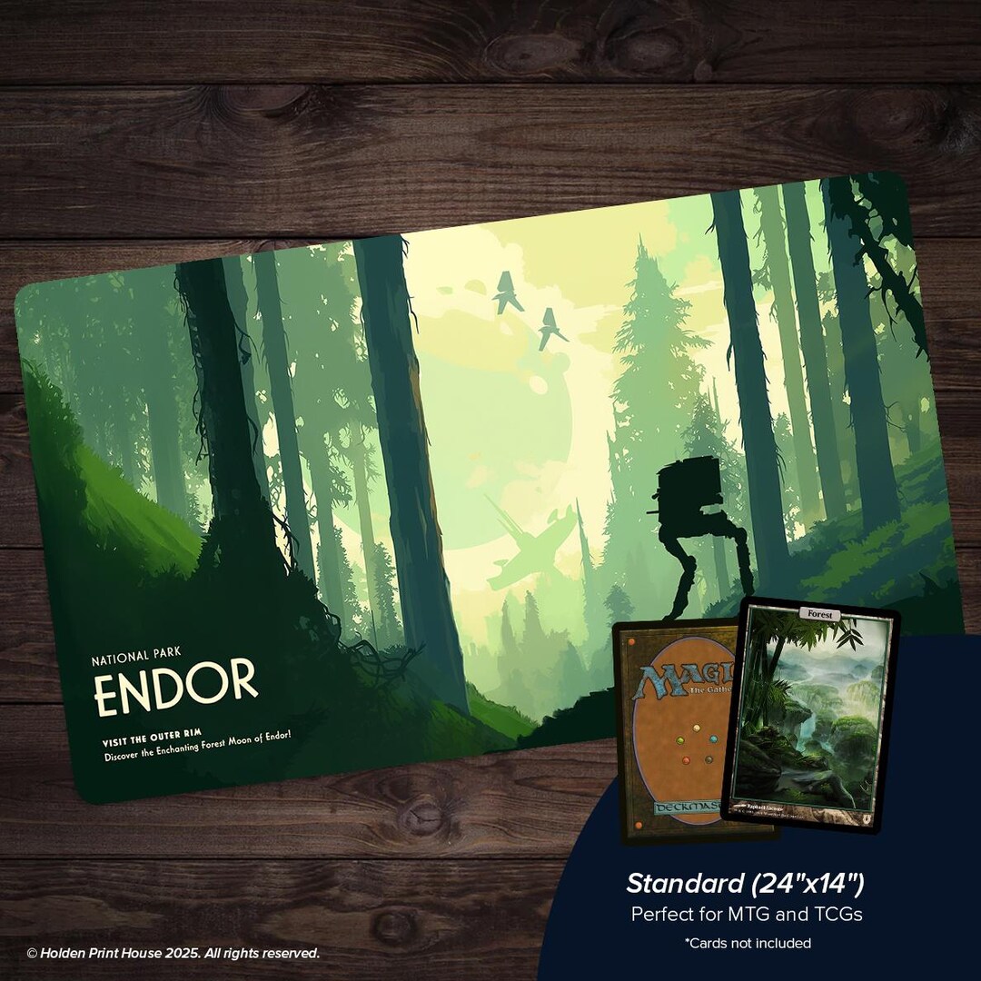 Star Wars Desk / Playmat 'endor' National Parks // Desk Mat for MTG ...
