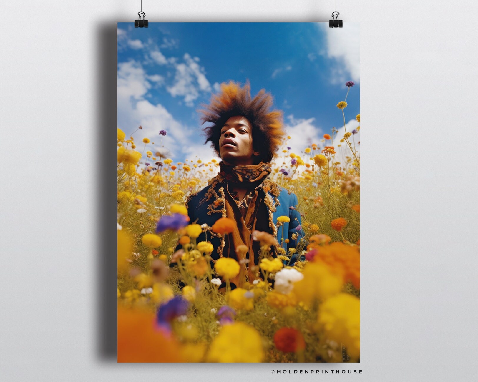 Jimi Hendrix Fan Art Art Print Colourful Wall Art Home Decor T Idea Etsy